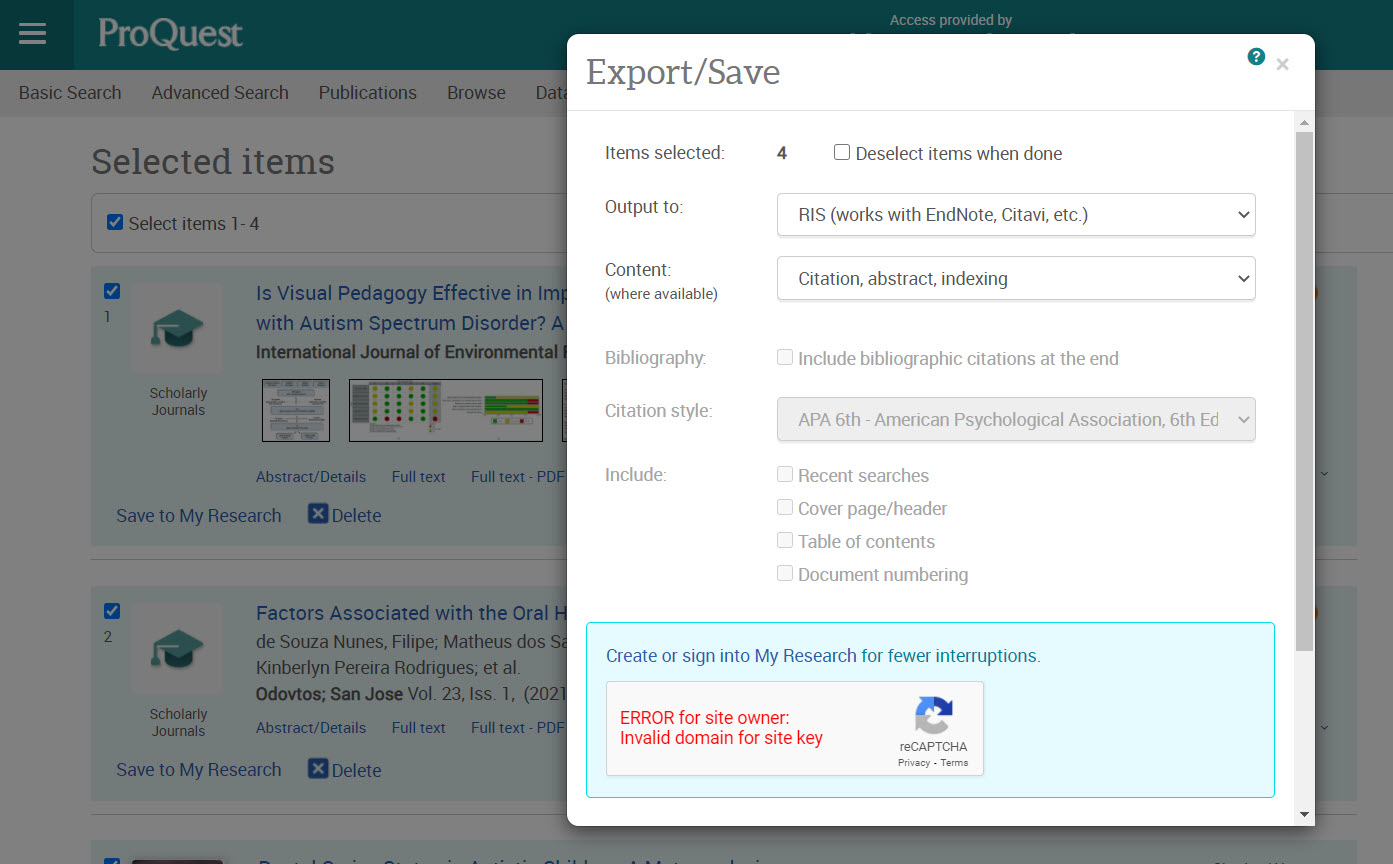 ProQuest email / export problem – Libraries News