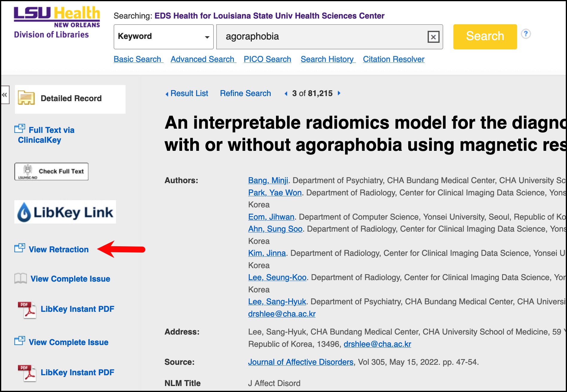 Erroneous retraction indicators for Discovery/EDS Health – Libraries News