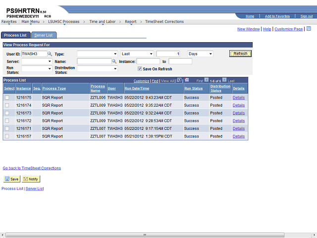 TimeSheet Correction